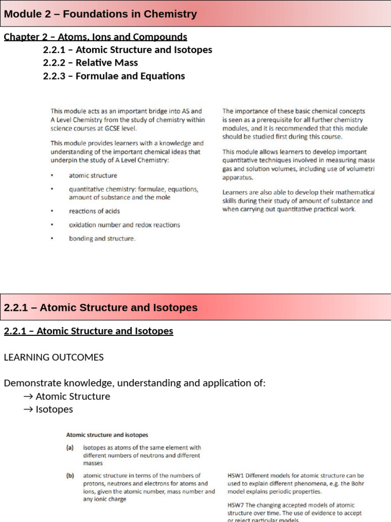 Student PPT 2.2 Atoms, Ions and Compounds CRA | PDF | Atoms | Ion