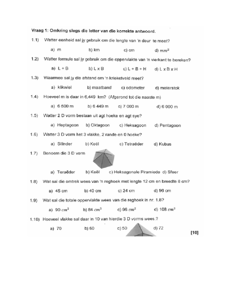 Castiel Vraestel | PDF