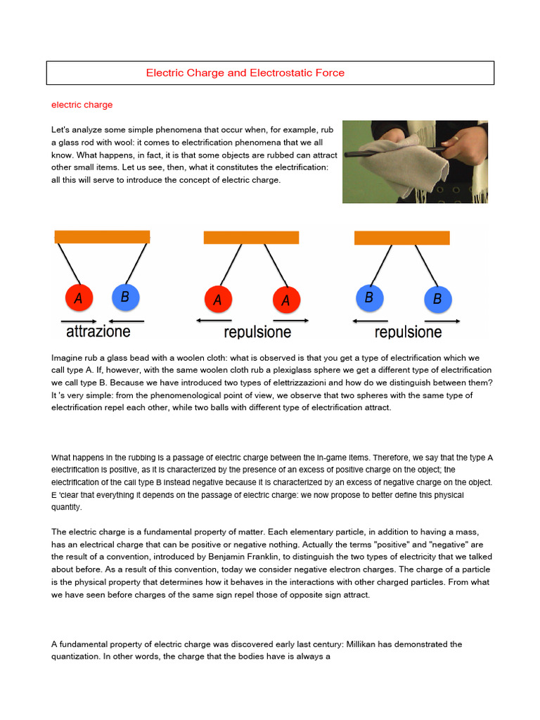 Understanding Electric Charge and Forces | PDF | Electric Charge ...