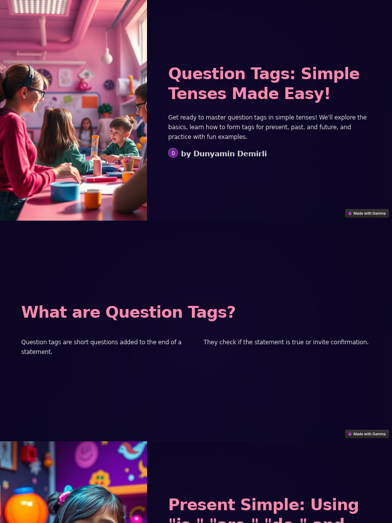 Question Tags Simple Tenses | PDF