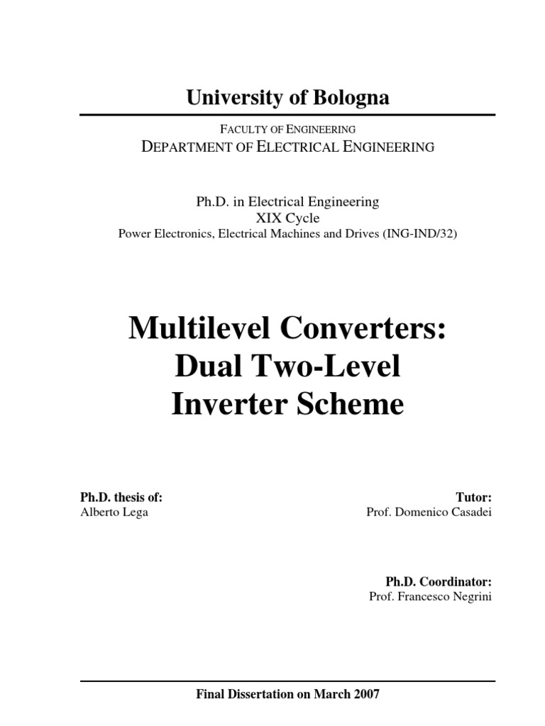 Multilevel Converters - Dual Two-Level Inverter Scheme | PDF | Power ...