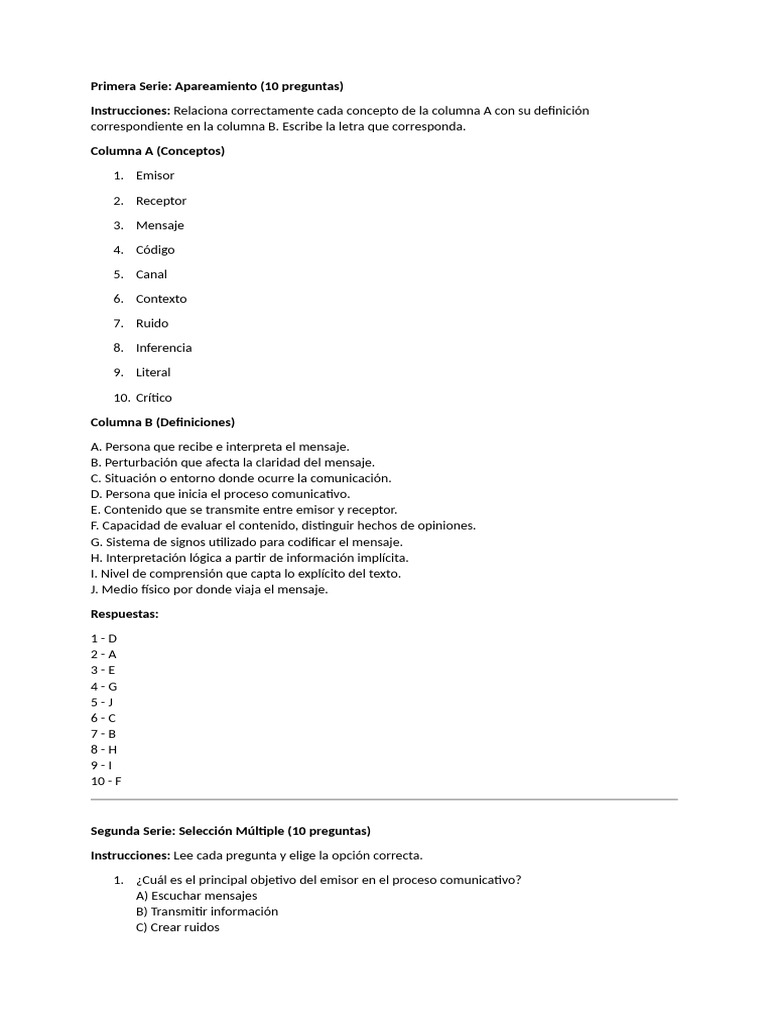 Machote de Lengua y Literatura | PDF | Comunicación | Comprensión lectora