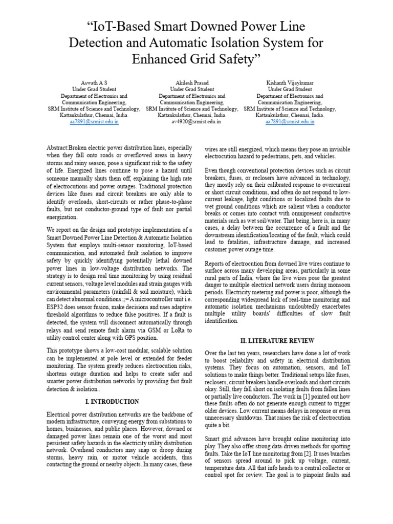 "IoT-Based Smart Downed Power Line Detection and Automatic Isolation ...