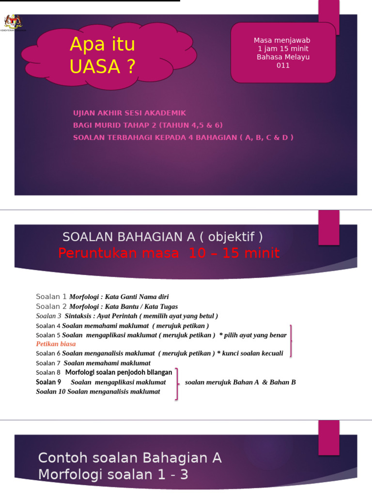 Apa Itu Uasa ?: Masa Menjawab 1 Jam 15 Minit Bahasa Melayu 011 | PDF