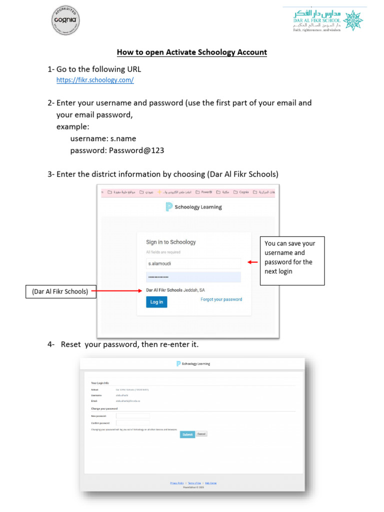 How To Activate Schoology Account-Boy Section | PDF
