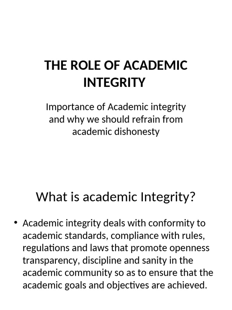 Understanding Academic Integrity Essentials | PDF | Academic Dishonesty ...