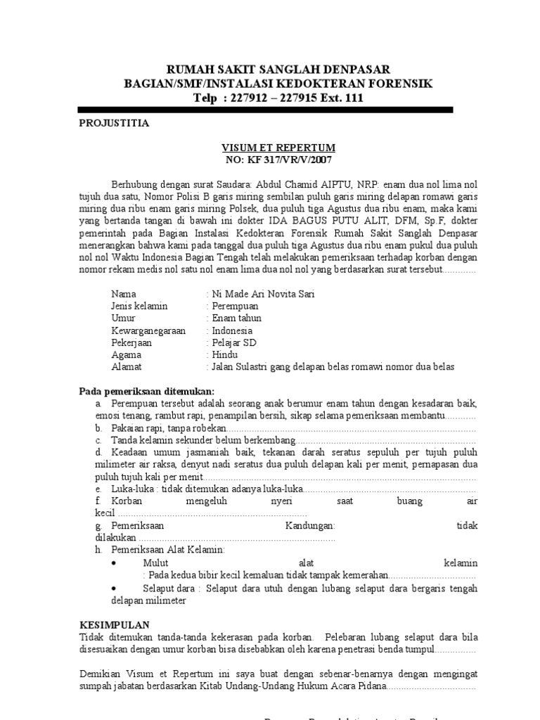 Contoh Visum Hidup (CSA) | PDF