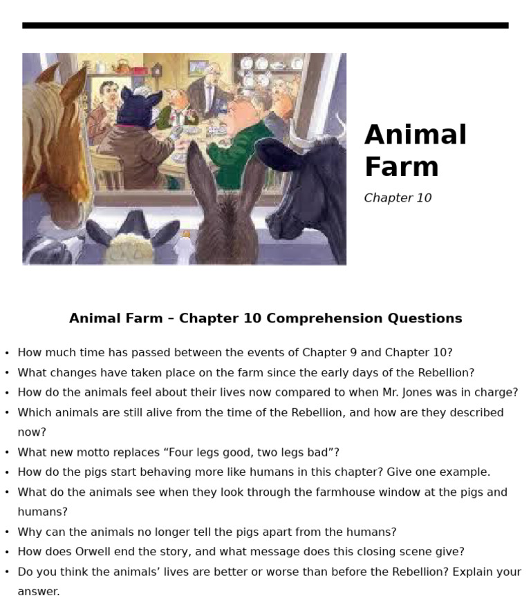 Animal Farm - Chapter 10 | PDF