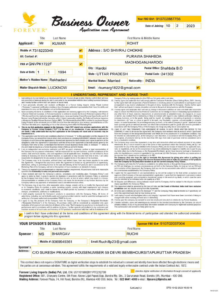FLP Registration | PDF