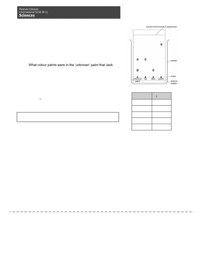 WS 3 - Paper Chromatography Questions (Modified) | PDF | Chromatography ...