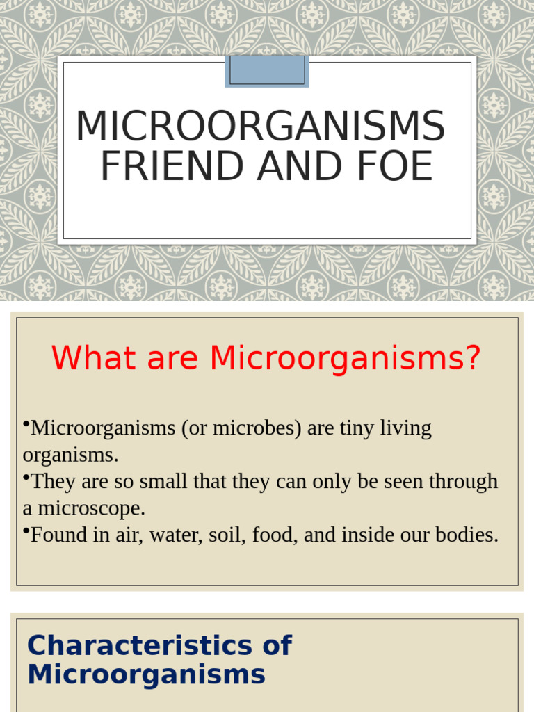 Microorganisms Friend and Foe | PDF | Microorganism | Algae