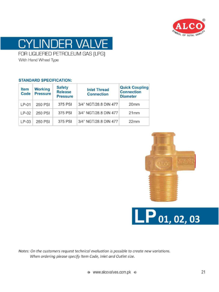 Alco Valve (Cylinder) | PDF