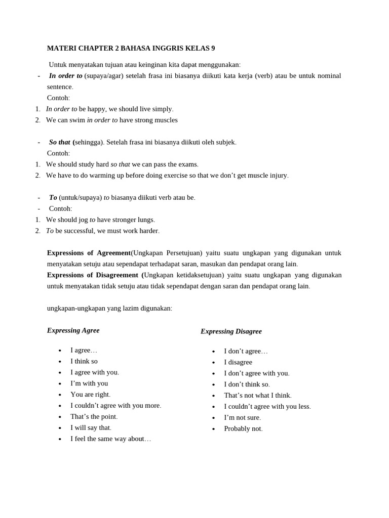 Materi Chapter 2 Bahasa Inggris Kelas 9 | PDF