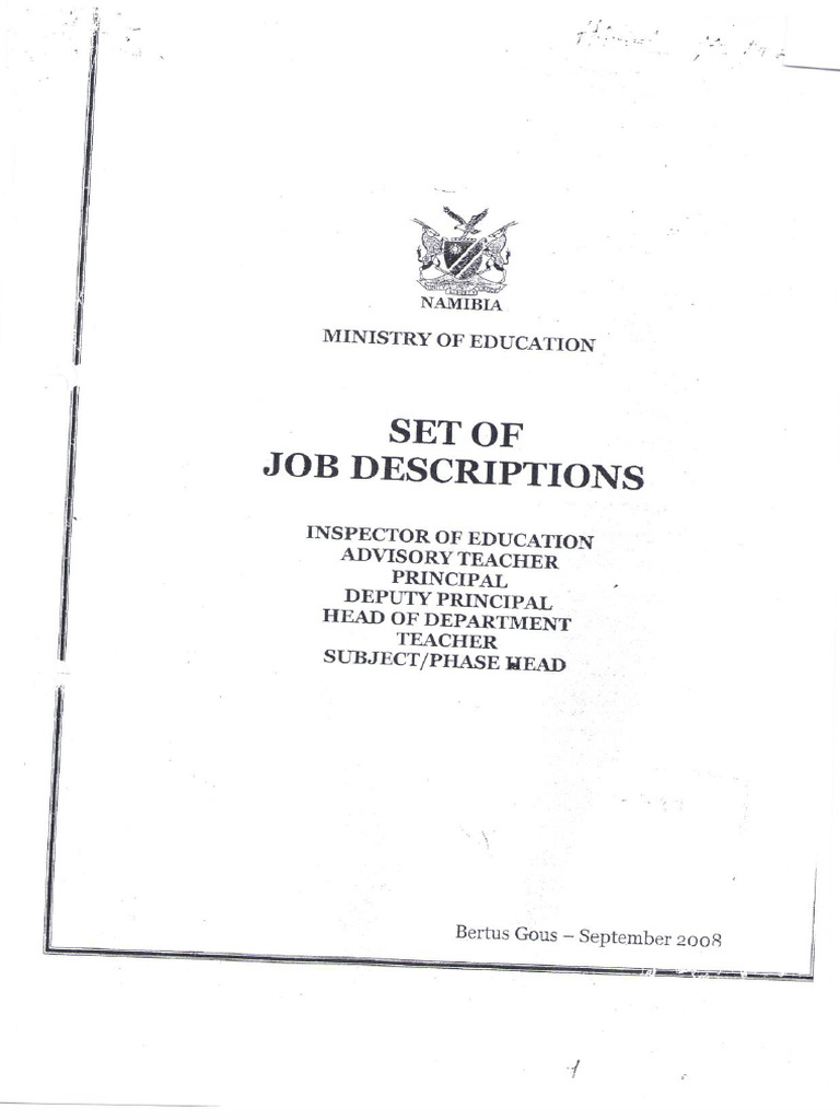 Set of Job Descriptions | PDF