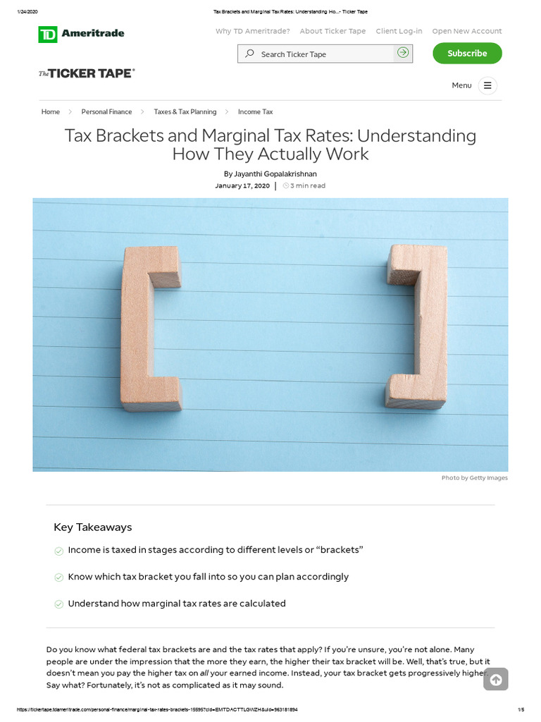 20-0117 Tax Brackets and Marginal Tax Rates - Understanding Ho ...