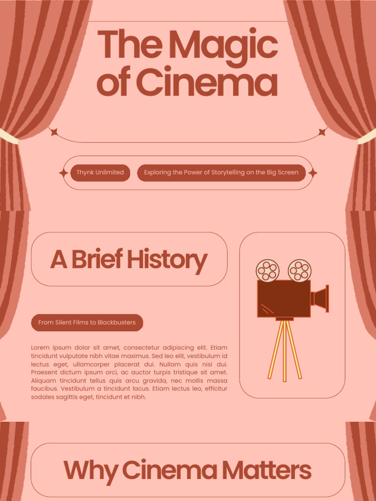 Red Simple Illustrative Cinema Presentation | PDF | Video