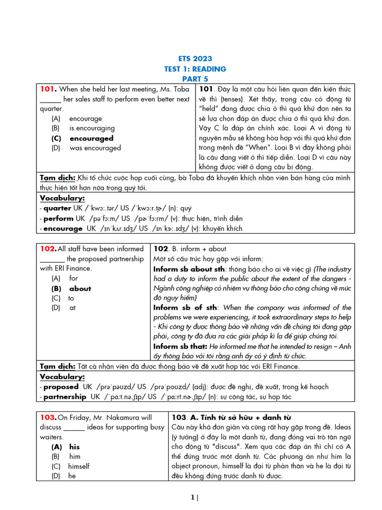 Test 1 Reading | PDF