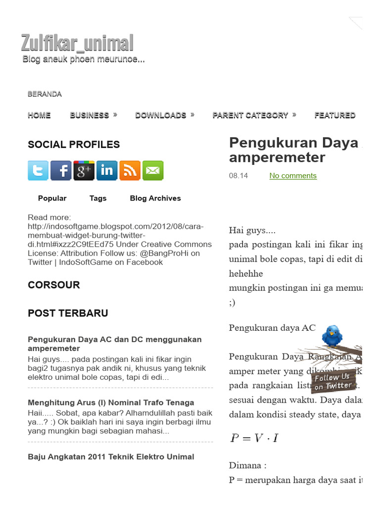 Pengukuran Daya | PDF