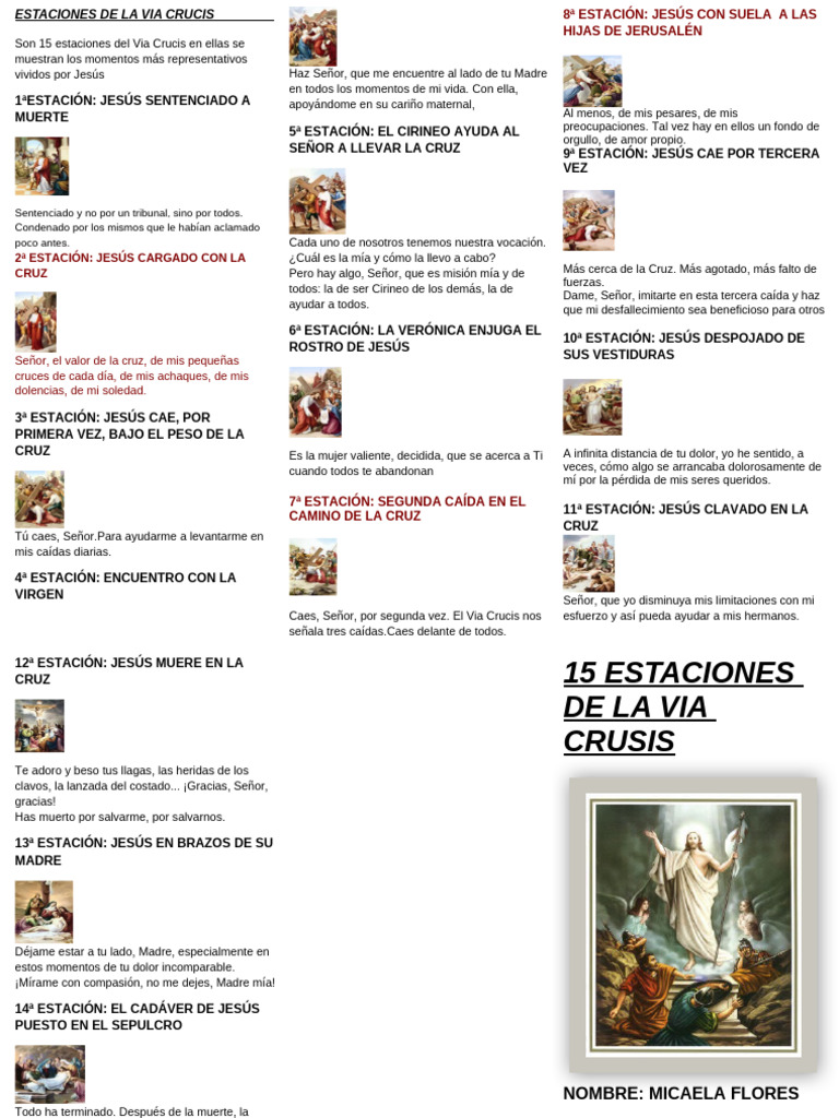Estaciones de La Via Crucis | PDF | Estaciones de la Cruz | Jesús