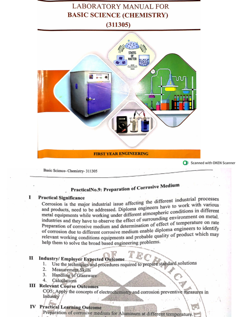 Basic Science Chemistry... Practical No.09 | PDF