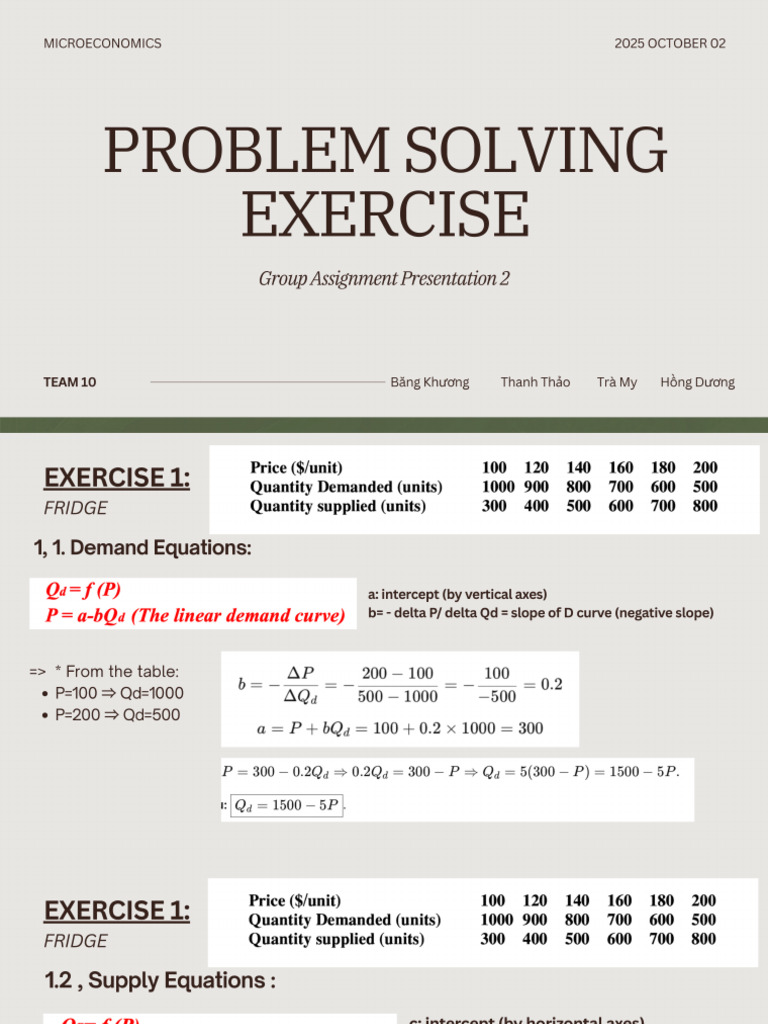 Problem Solving Exercise | PDF