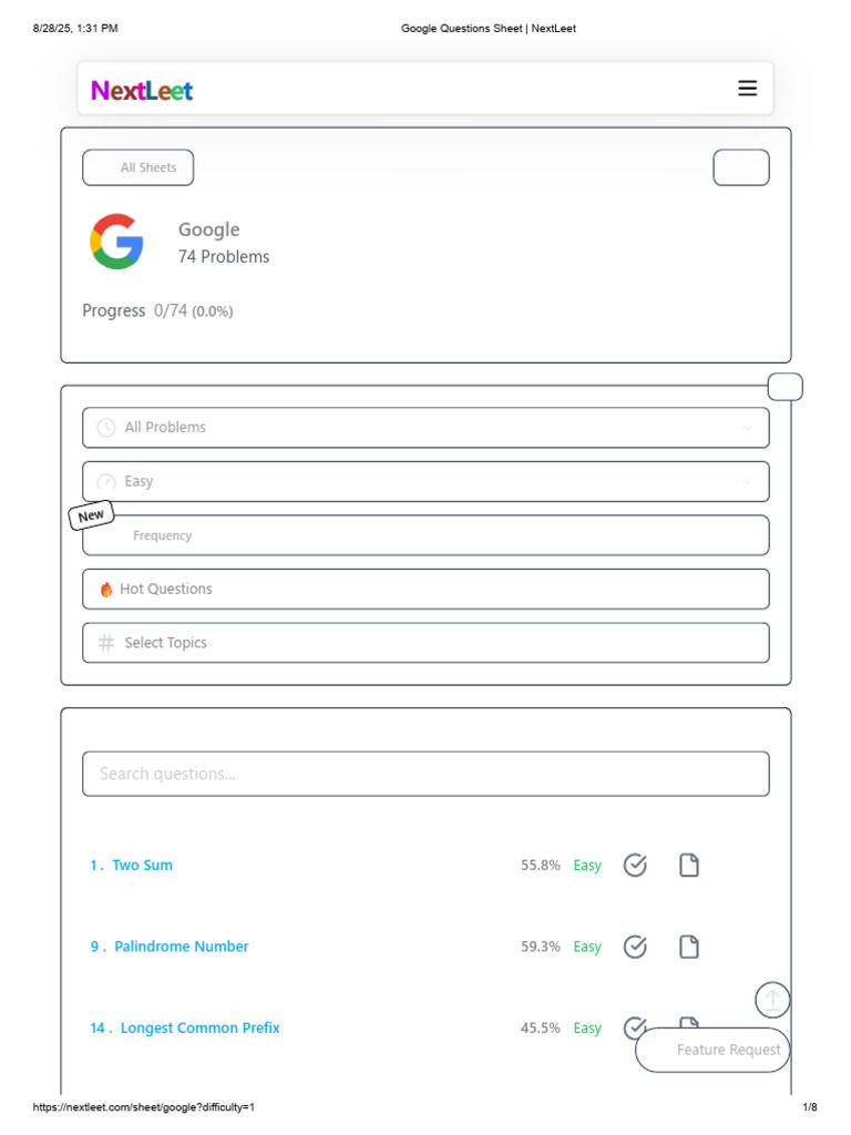 Google Coding Questions Sheet | PDF | String (Computer Science ...
