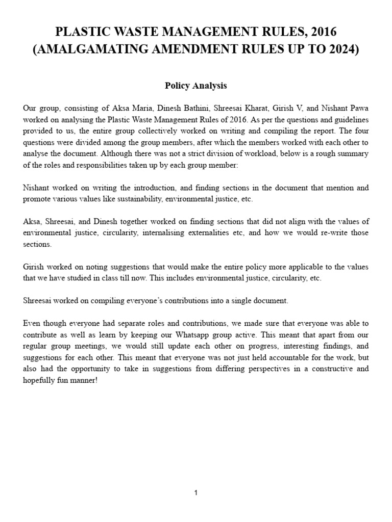 Waste Management Group 3 Assignment | PDF | Recycling | Waste Management
