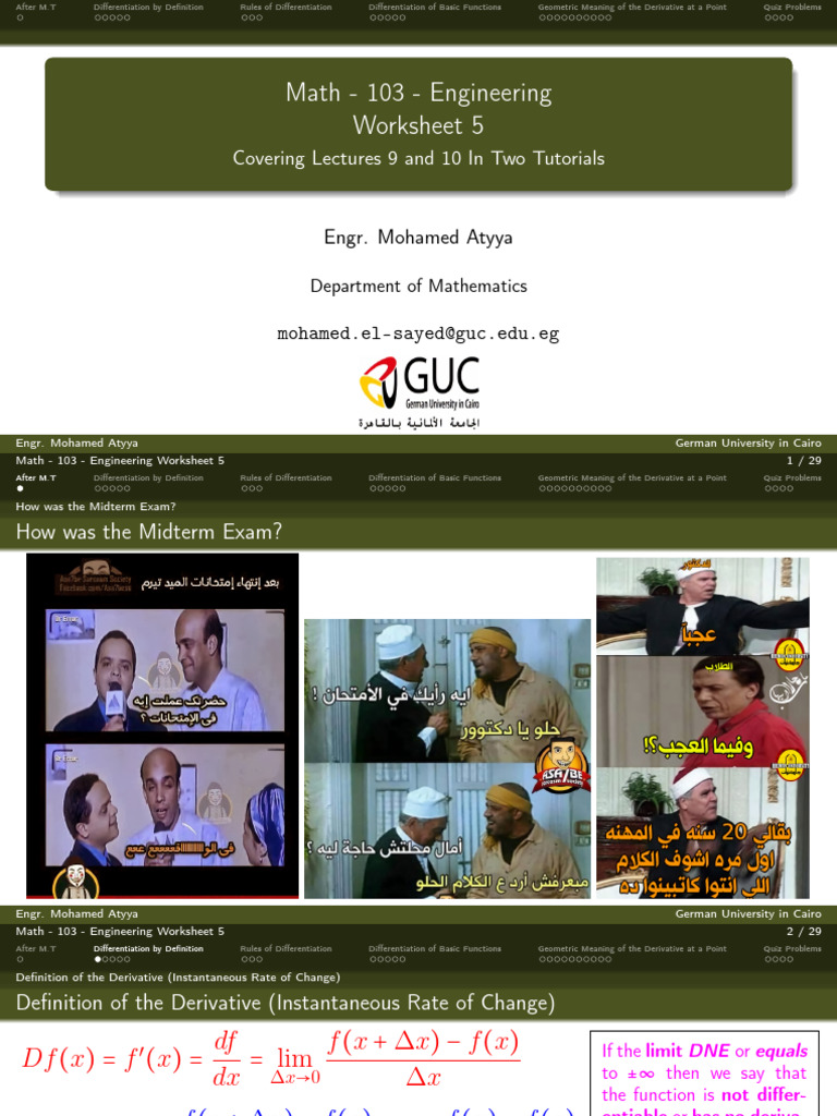 Math103 Worksheet 05 Tutorial W24 | PDF | Derivative | Functions And ...