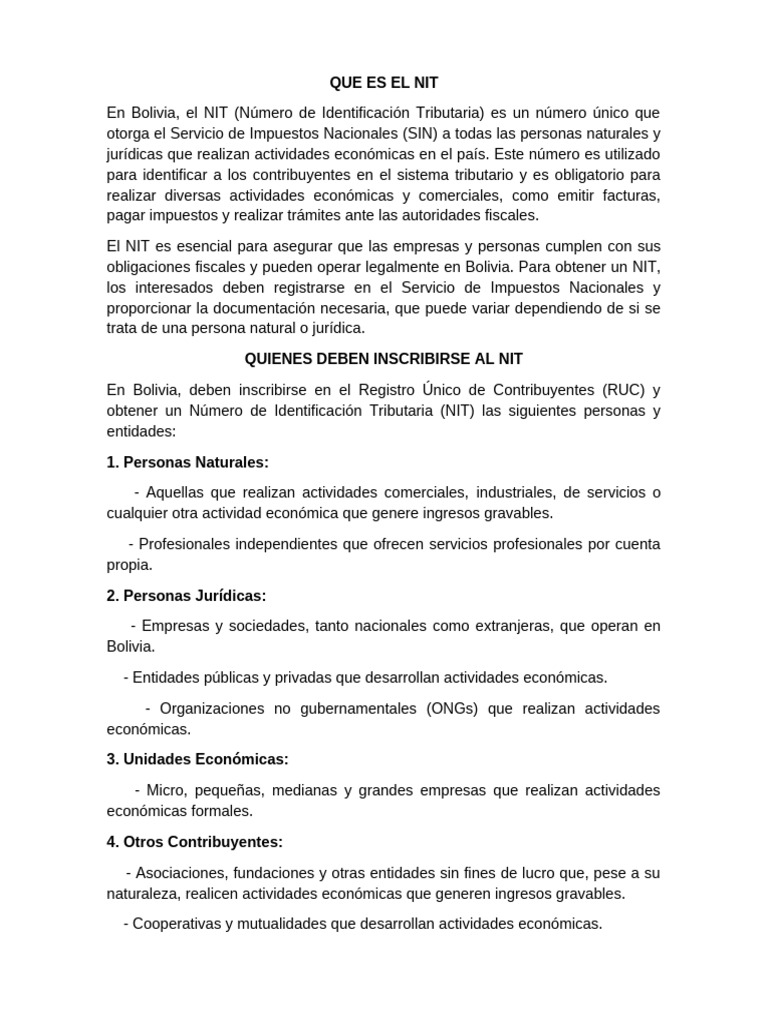 Que Es El Nit | PDF | Impuestos