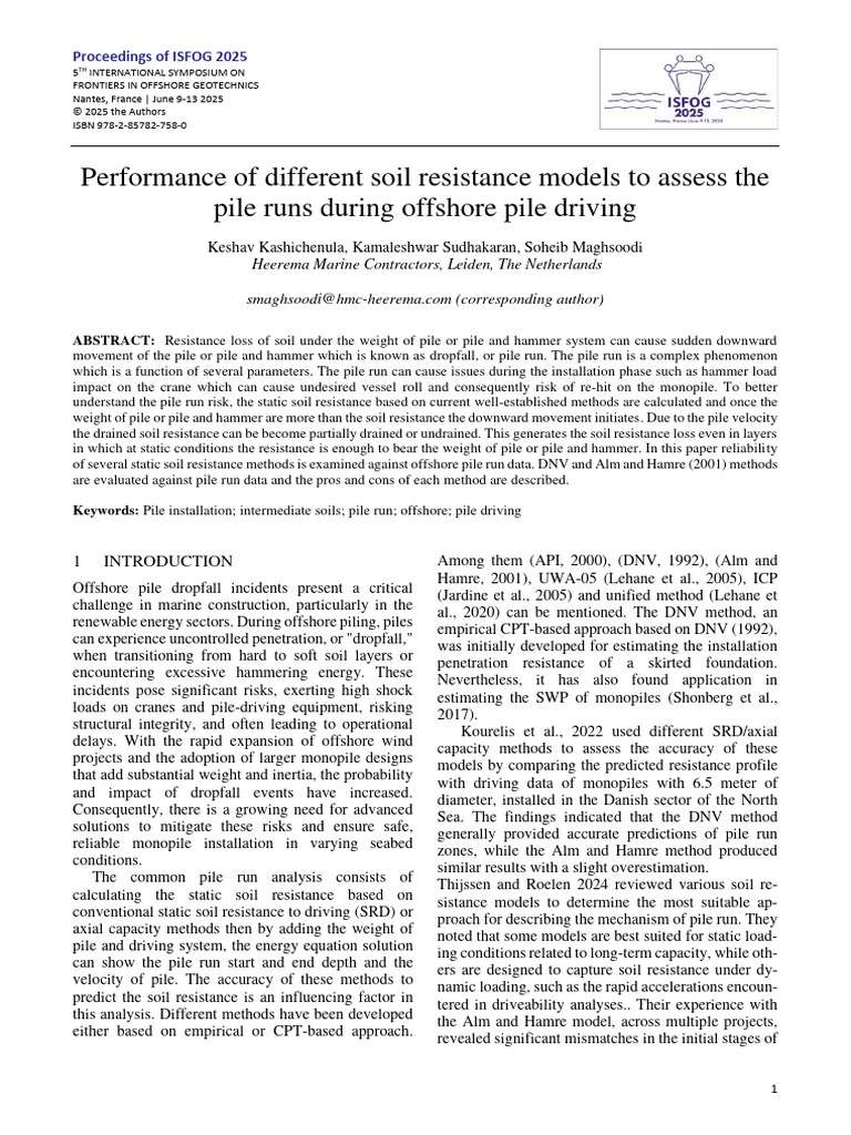 2025 Performance of Different Soil Resistance Models To Assess The Pile ...