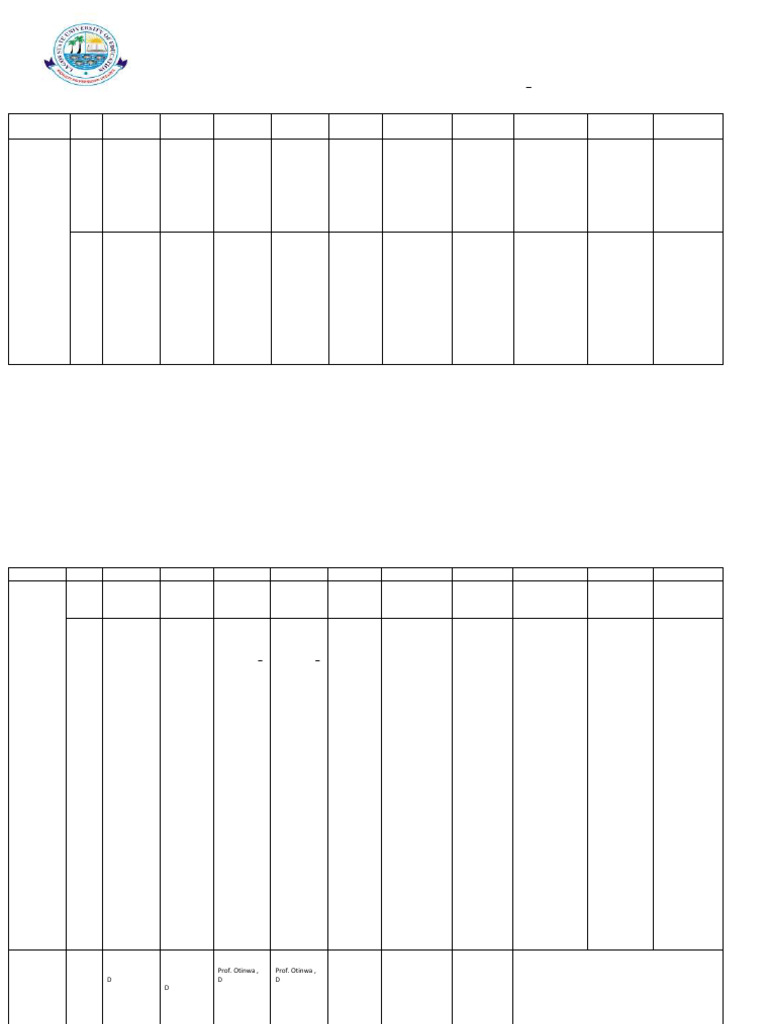 Cosed 1st Semester Time Table-1 | PDF