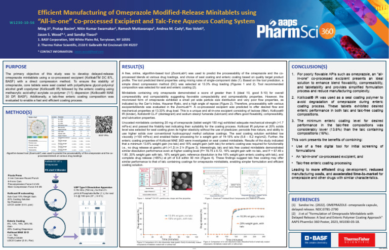 AAPS2024 Omeprazole Minitab Poster MarComm-2024-00536 | PDF | Tablet ...