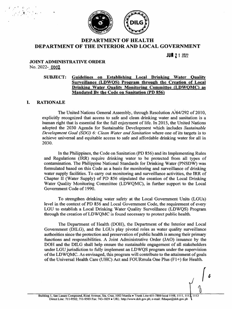 Guidelines for Local Water Quality Monitoring | PDF | Drinking Water ...