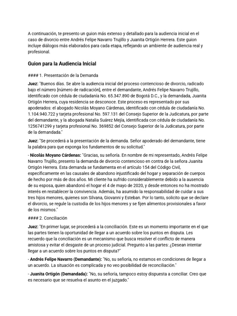 Guión | PDF | Divorcio