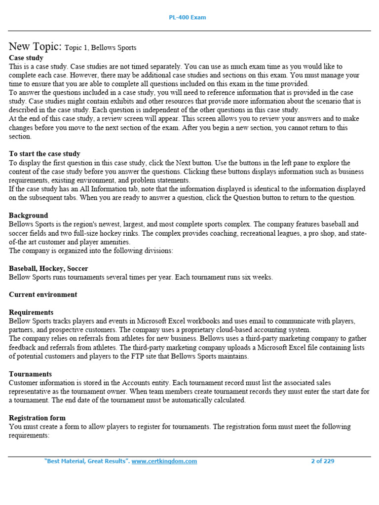 PL-400 Exam Case Study Overview | PDF | Barcode | Qr Code