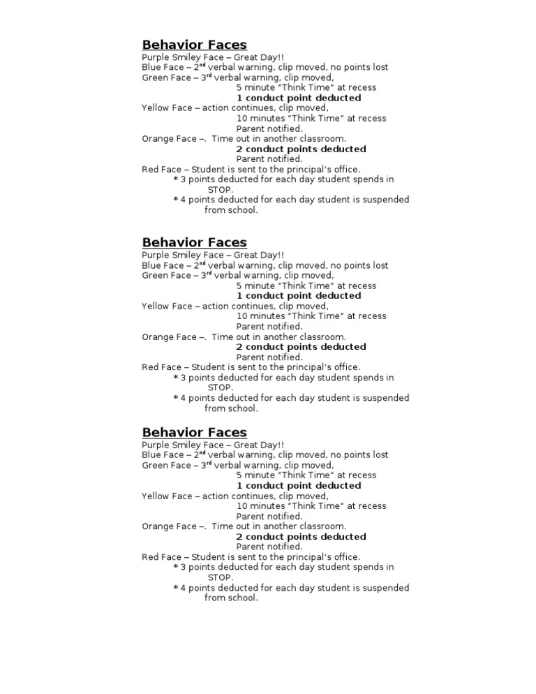 Student Behavior Management System | PDF | Language Arts & Discipline ...