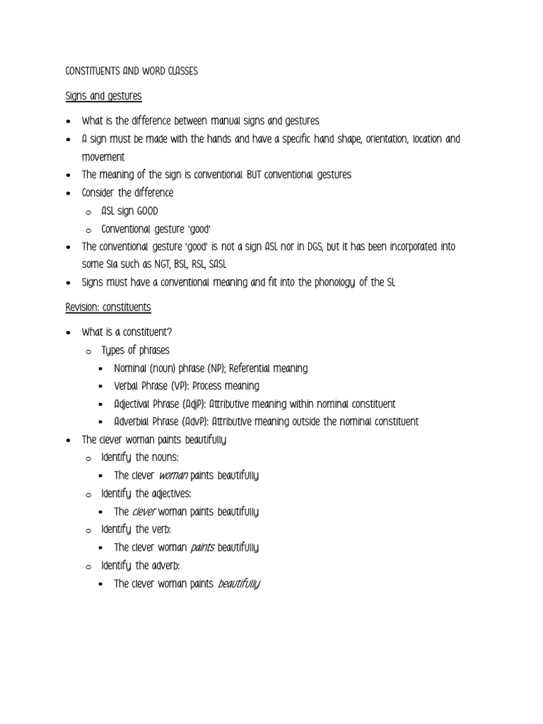 Sign Language Study Notes - Pages-3 | PDF | Adjective | Part Of Speech