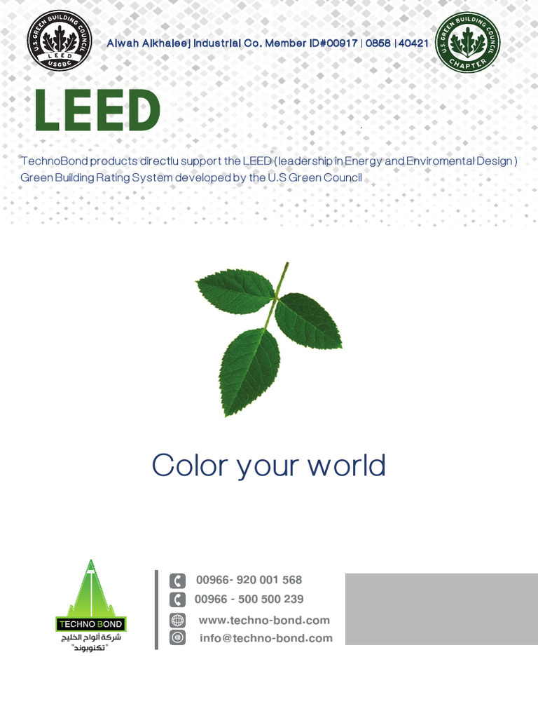 Leed (Leadership in Energy and Environmental) Certificate | PDF