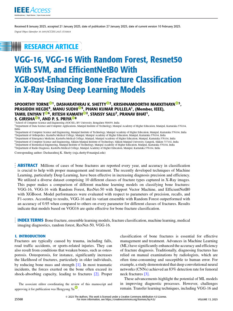 VGG-16 VGG-16 With Random Forest Resnet50 With SVM and EfficientNetB0 ...