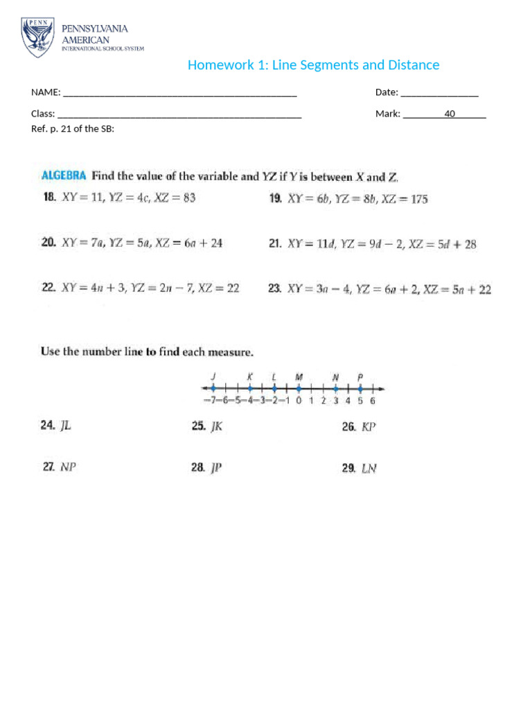 Q1H1 - Geo Line Segments & Distance | PDF