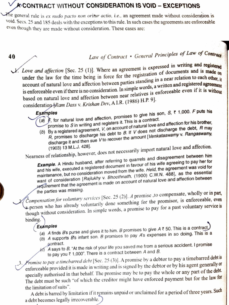 2 (B) No Consideration No Contract With Exception | PDF | Consideration ...