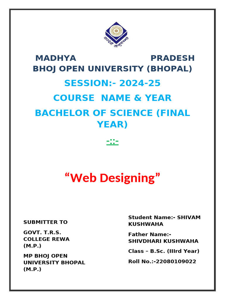 754064976 Madhya Pradesh Bhoj Project Logo | PDF