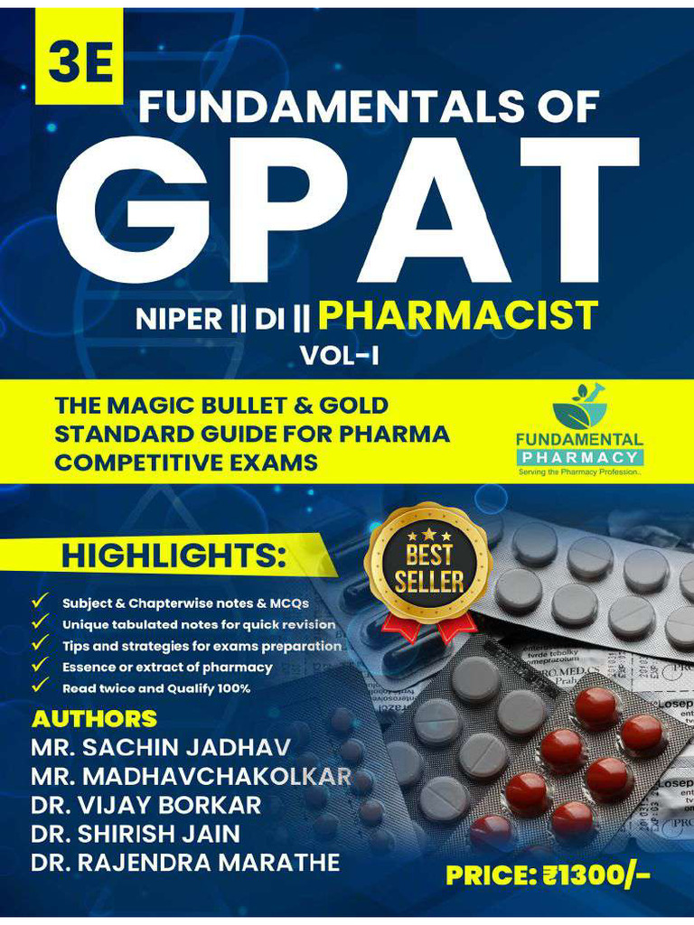Fundamentals of GPAT Niper DI Pharmacist V-I Sample - Compressed | PDF