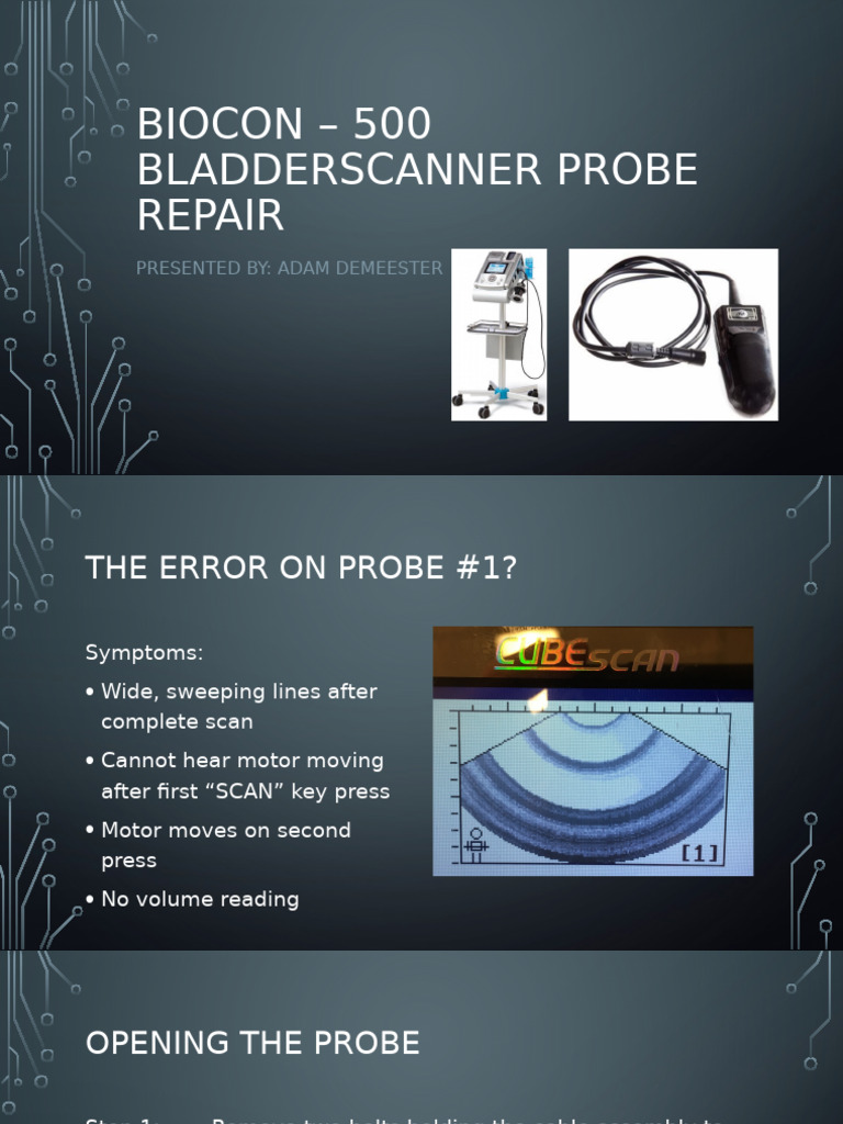 Biocon - 500 Bladderscanner Probe Repair | PDF | Screw | Manufactured Goods