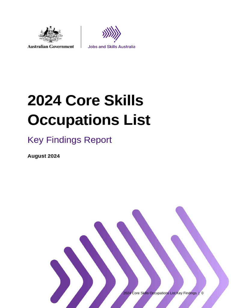 2024 Core Skills Occupations List (CSOL) - Key Findings Report | PDF ...
