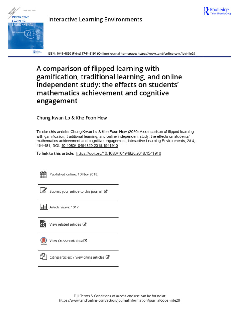 A Comparison of Flipped Learning | PDF | Qualitative Research | Quantitative Research