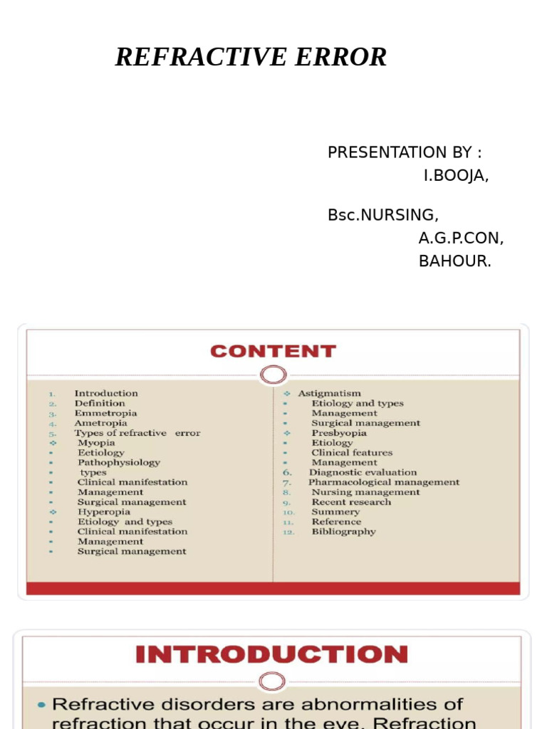 Understanding Refractive Error | PDF