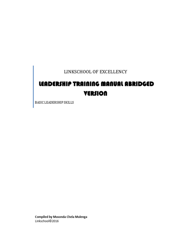 Leadership Excellency Basics Manual | PDF | Goal | Leadership