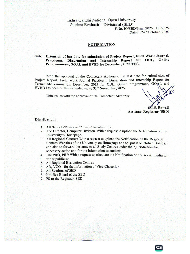Notification Date Extention-D | PDF