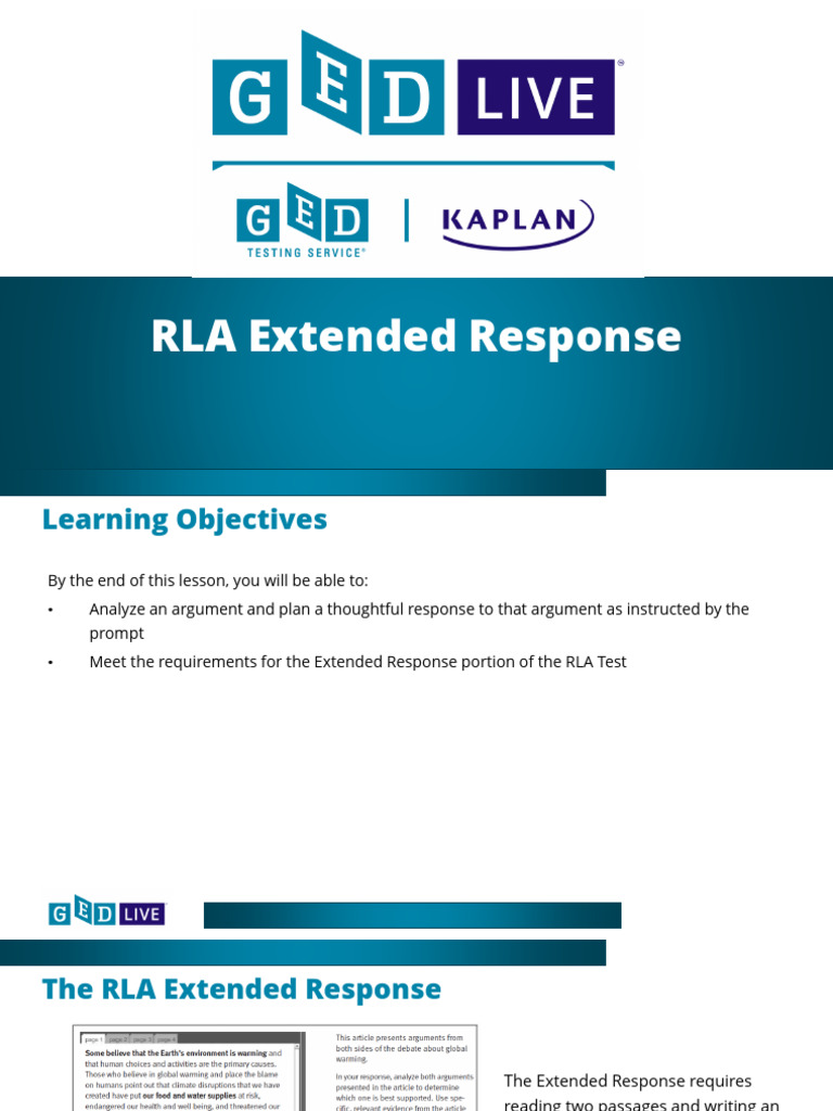 RLA Extended Response Guidelines | PDF | Argument | Evidence
